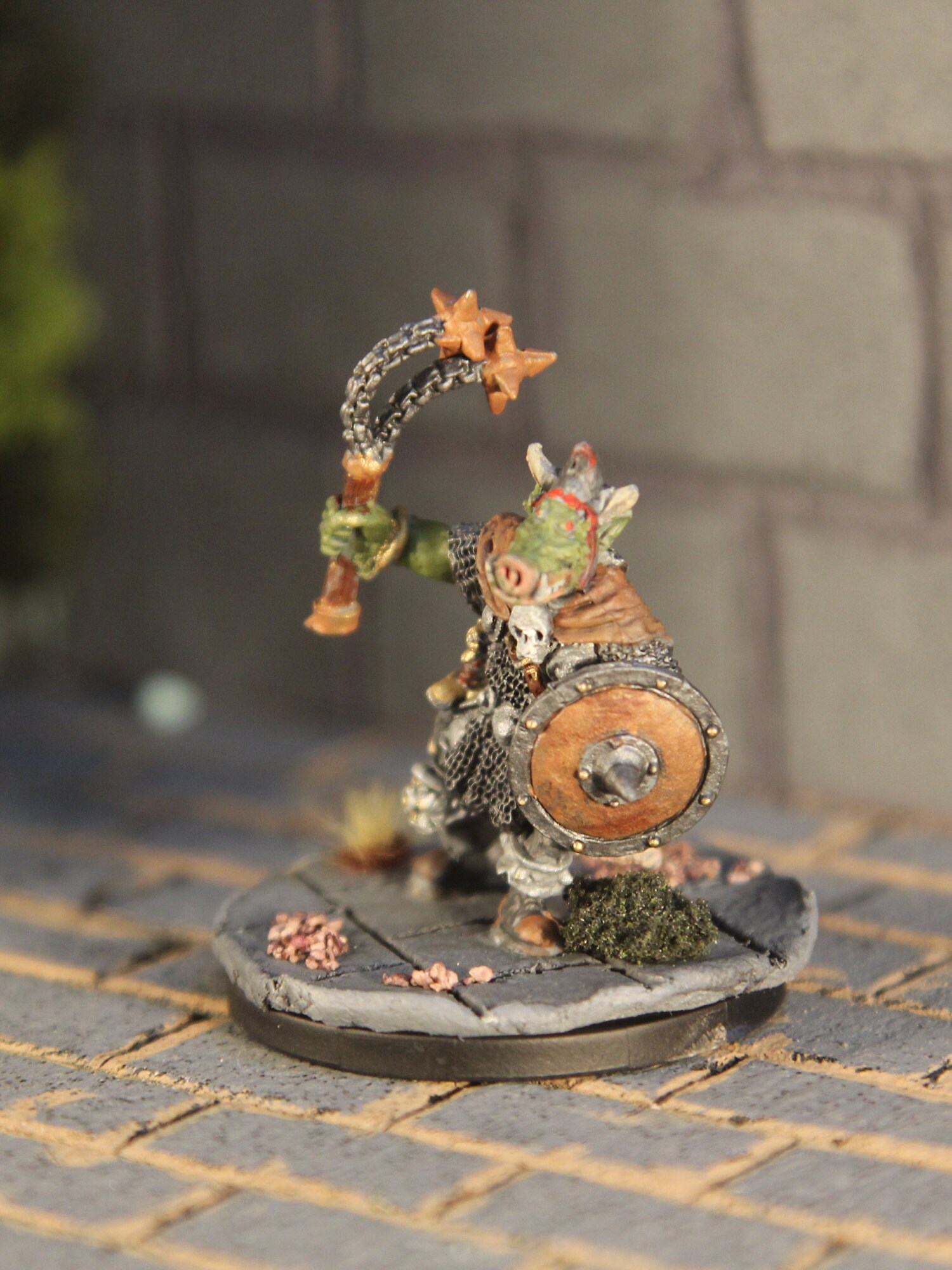 Hand Painted Pig Faced Orc With Custom Made Base - Etsy