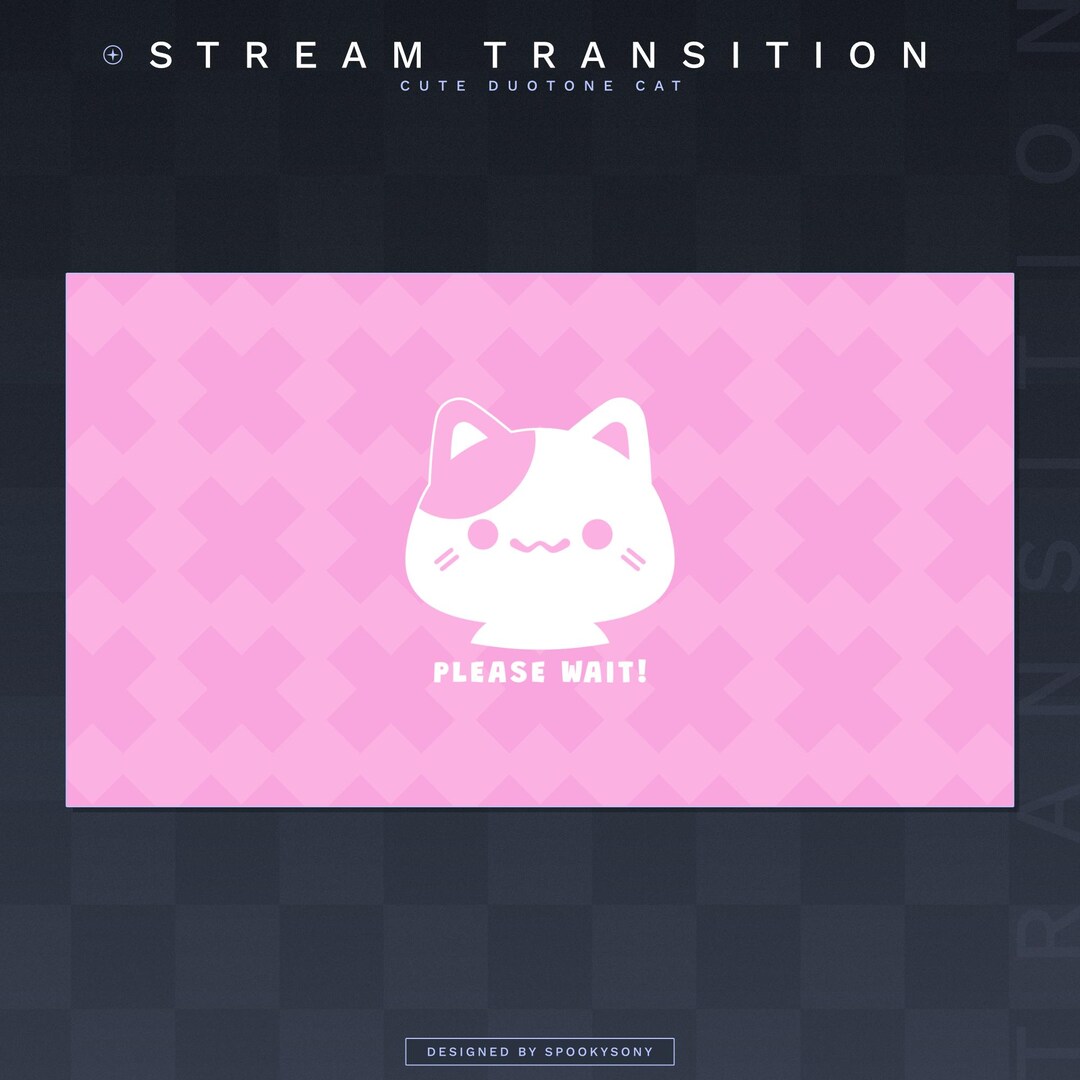 Cute Cat Animated Transition | Stream Stinger | Stream Transition ...