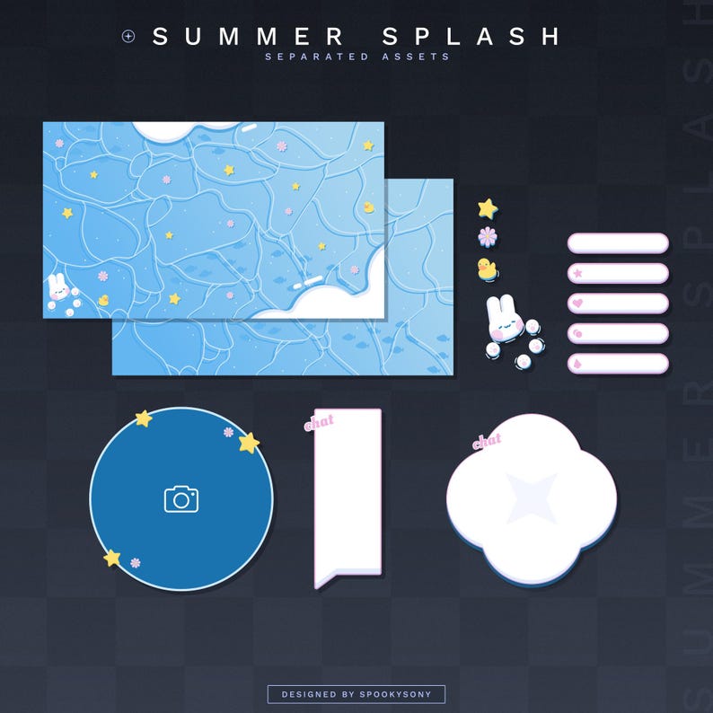 Summer Splash Animated Stream Overlays | Stream Scene | Blue Ocean ...