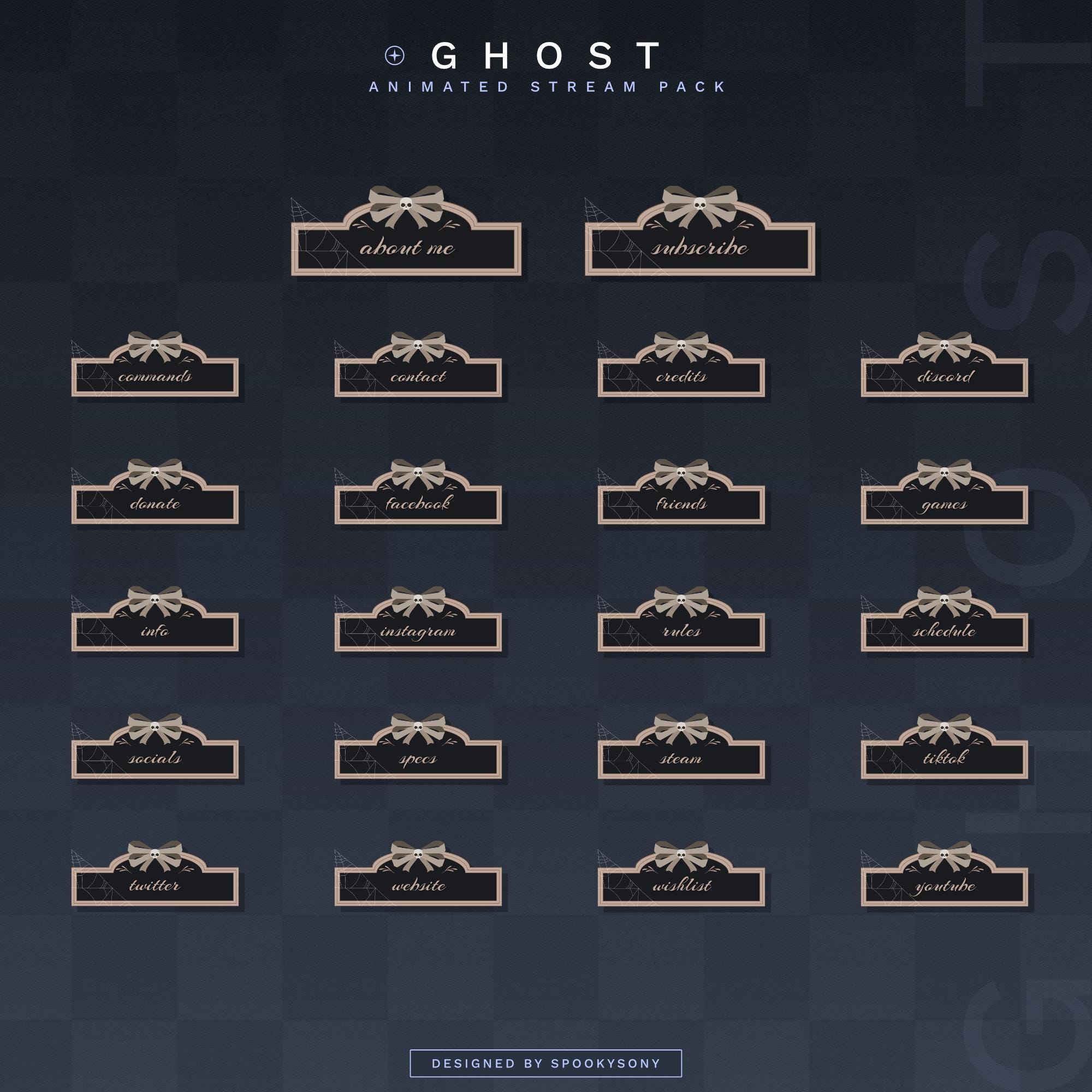 Ghost Animated Stream Package | Gaming Chatting Overlays | Twitch ...