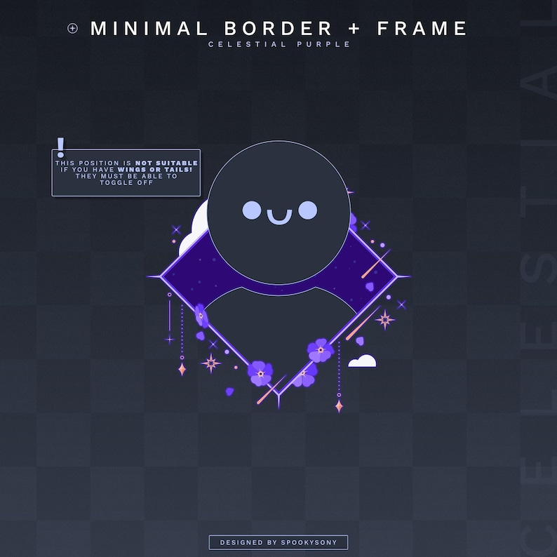 Static Border Overlay + Webcam Frame | Celestial Bloom | Gaming ...