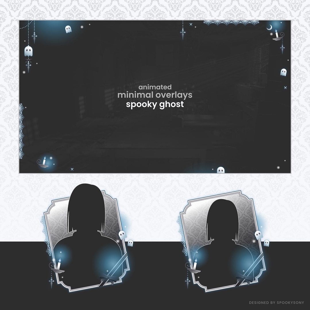 Animated Border Overlay & Frame | Spooky Ghost | Minimal Overlay ...
