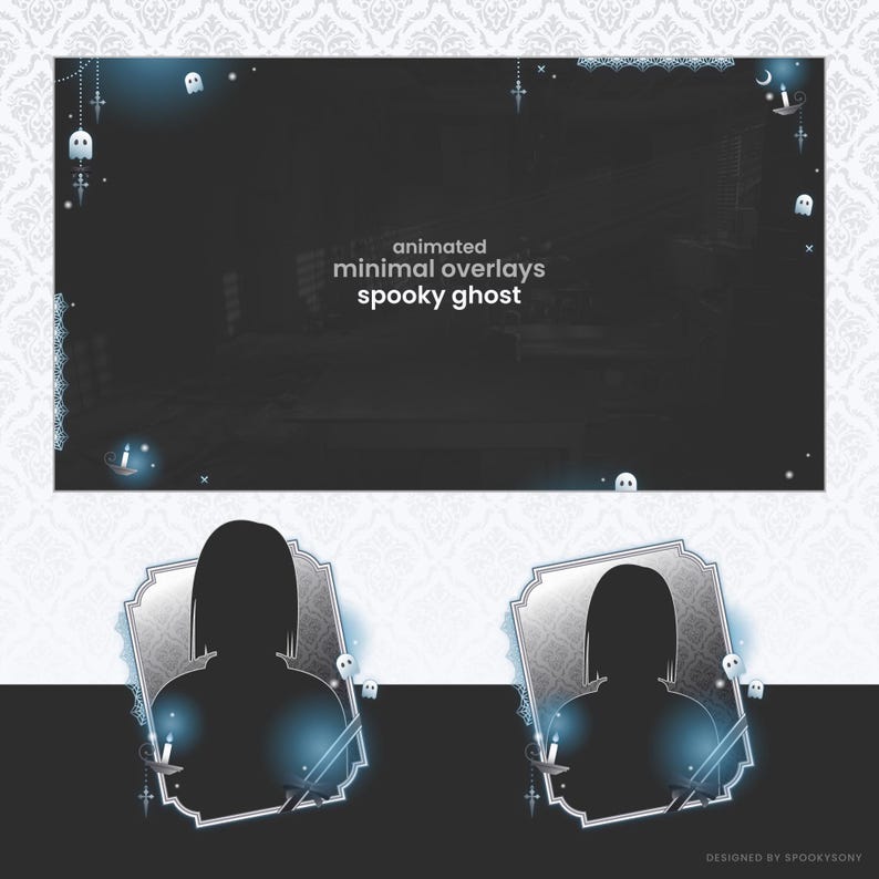 Animated Border Overlay & Frame | Spooky Ghost | Minimal Overlay ...