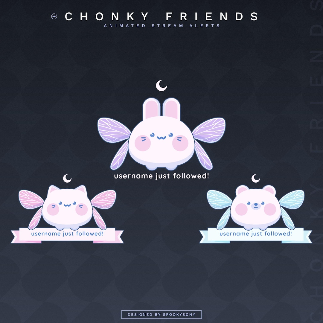 Chonky Friends Alerts X18 | Animated | Static Alerts | Twitch Alerts ...