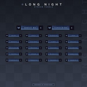 Long Night Animated Stream Package | Gaming Chatting Overlays | Twitch ...