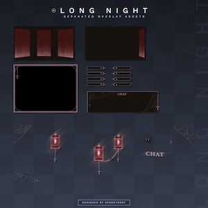Long Night Animated Stream Package | Gaming Chatting Overlays | Twitch ...