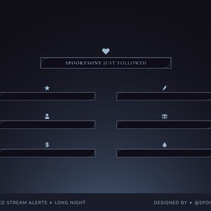 Long Night Animated Stream Package Gaming Chatting Overlays Twitch ...