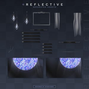 Reflective Animated Stream Package | Gaming Chatting Overlays | Twitch ...