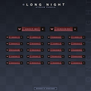 Long Night Animated Stream Package | Gaming Chatting Overlays | Twitch ...