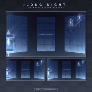 Long Night Animated Stream Package | Gaming Chatting Overlays | Twitch ...