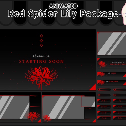 Animated Twitch Stream Package Overlay / Red Shrine With Soul - Etsy