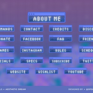 Aesthetic Dream Stream Package Animated Stream Overlay Screen Twitch ...