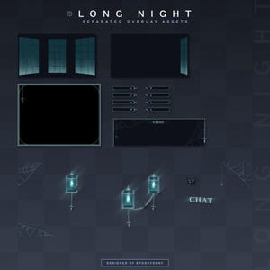 Long Night Animated Stream Package | Gaming Chatting Overlays | Twitch ...