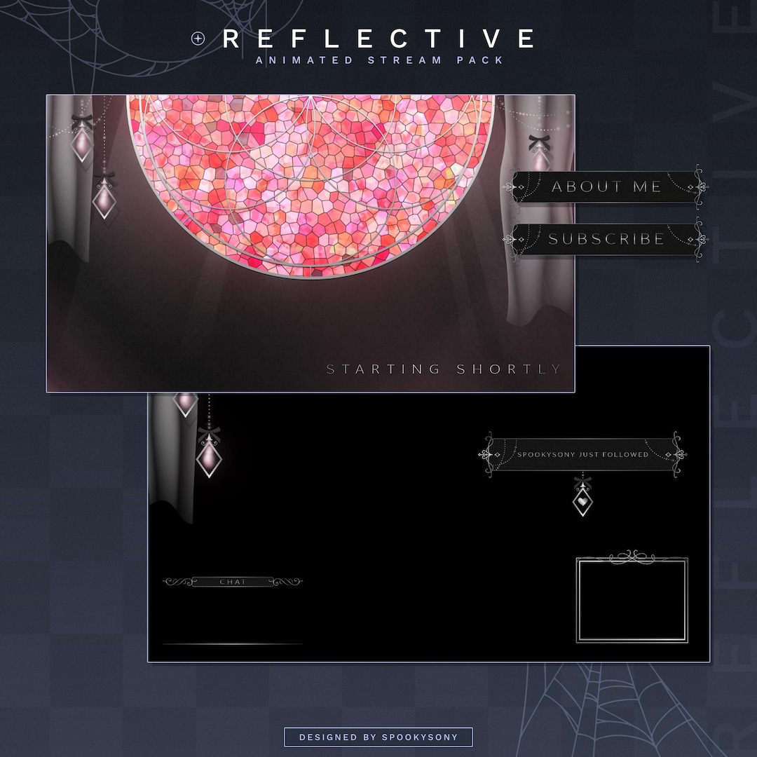 Reflective Animated Stream Package | Gaming Chatting Overlays | Twitch ...