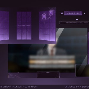 Long Night Animated Stream Package Gaming Chatting Overlays Twitch ...