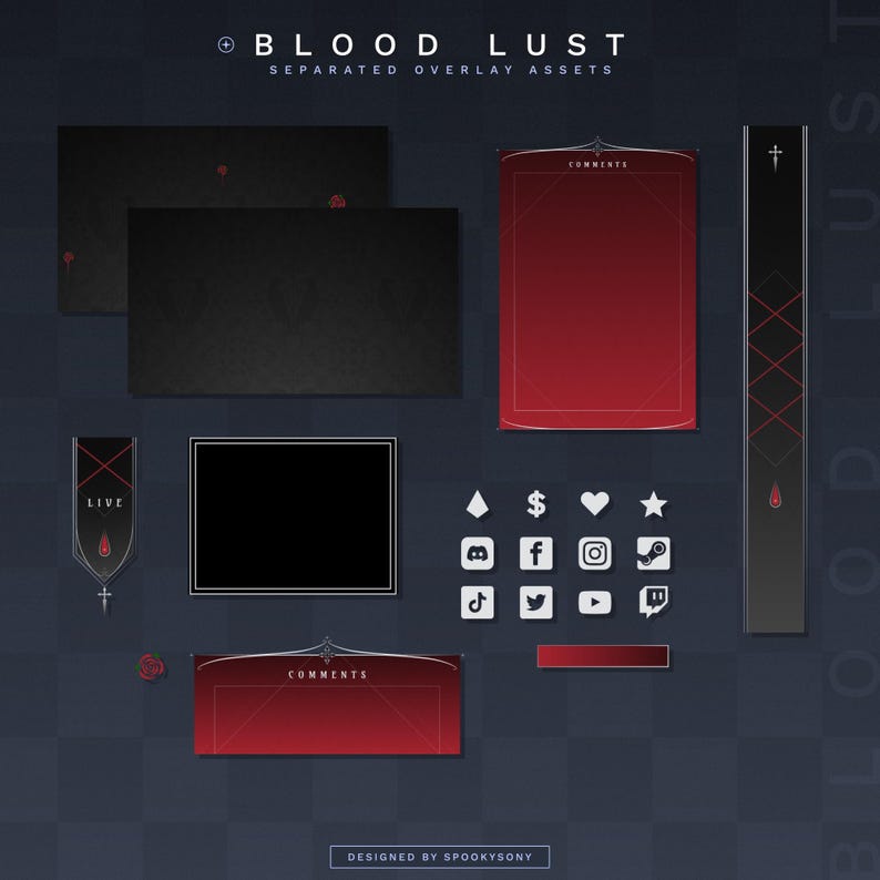 Blood Lust Animated Stream Package | Gaming Chatting Overlays | Twitch ...