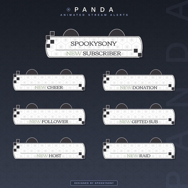 Panda Animated Stream Package | Gaming Chatting Overlays | Twitch ...