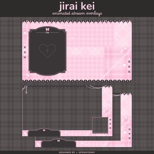 Jirai Kei Animated Stream Overlays Stream Scene Cute Dark Overlays ...