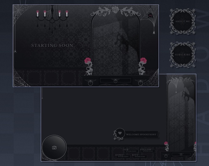 Phantom Twitch Overlay - Animated Alerts - Animated Screens - Dark ...