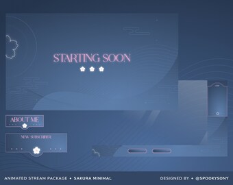 6x Animated Twitch Cute Pastel Pink Cherry Blossom Flower - Etsy