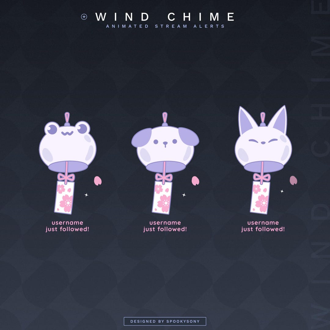 Wind Chime Alerts X3 | Animated | Static Alerts | Twitch Alerts ...
