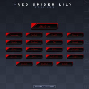 Red Spider Lily Animated Stream Package | Gaming Chatting Overlays ...