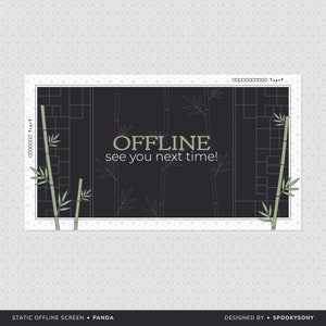 Panda Animated Stream Package Gaming Chatting Overlays Twitch Panels ...