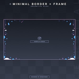 Static Border Overlay + Webcam Frame | Celestial Bloom | Gaming ...
