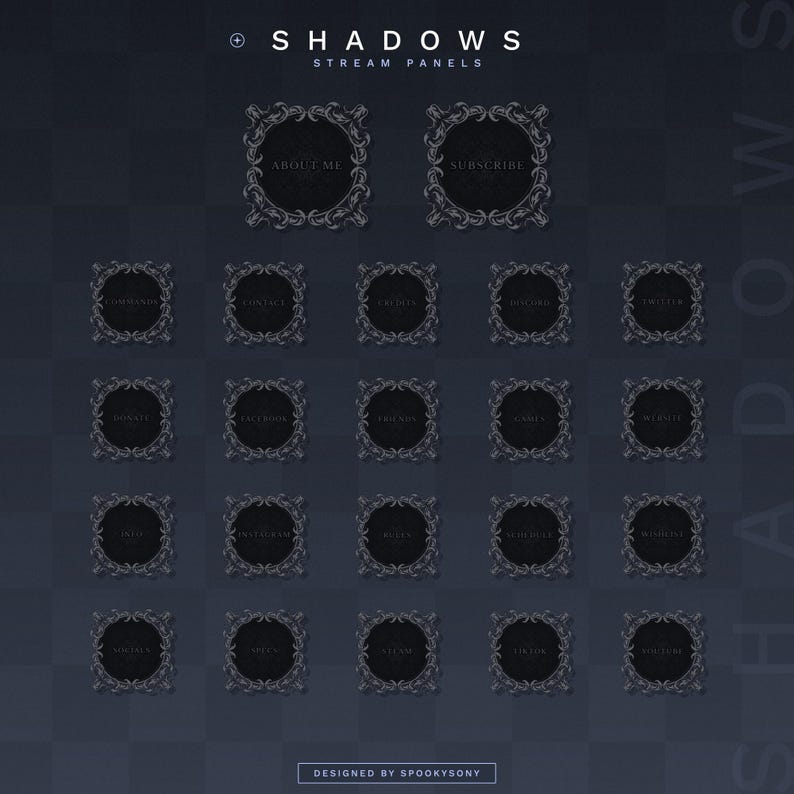 Shadows Animated Stream Package | Gaming Chatting Overlays | Twitch ...