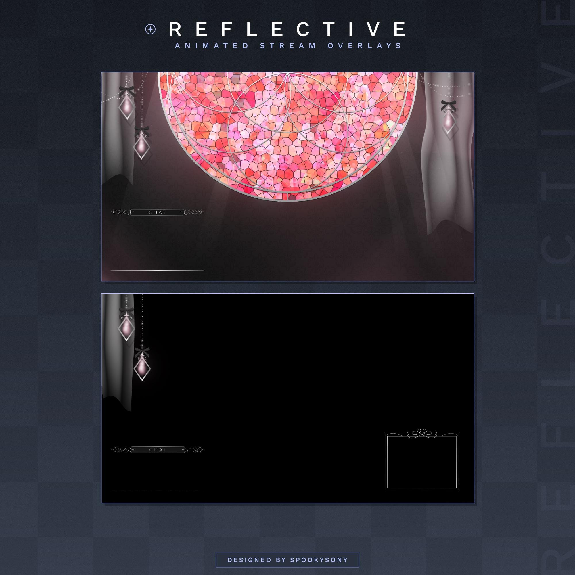 Reflective Animated Stream Package | Gaming Chatting Overlays | Twitch ...