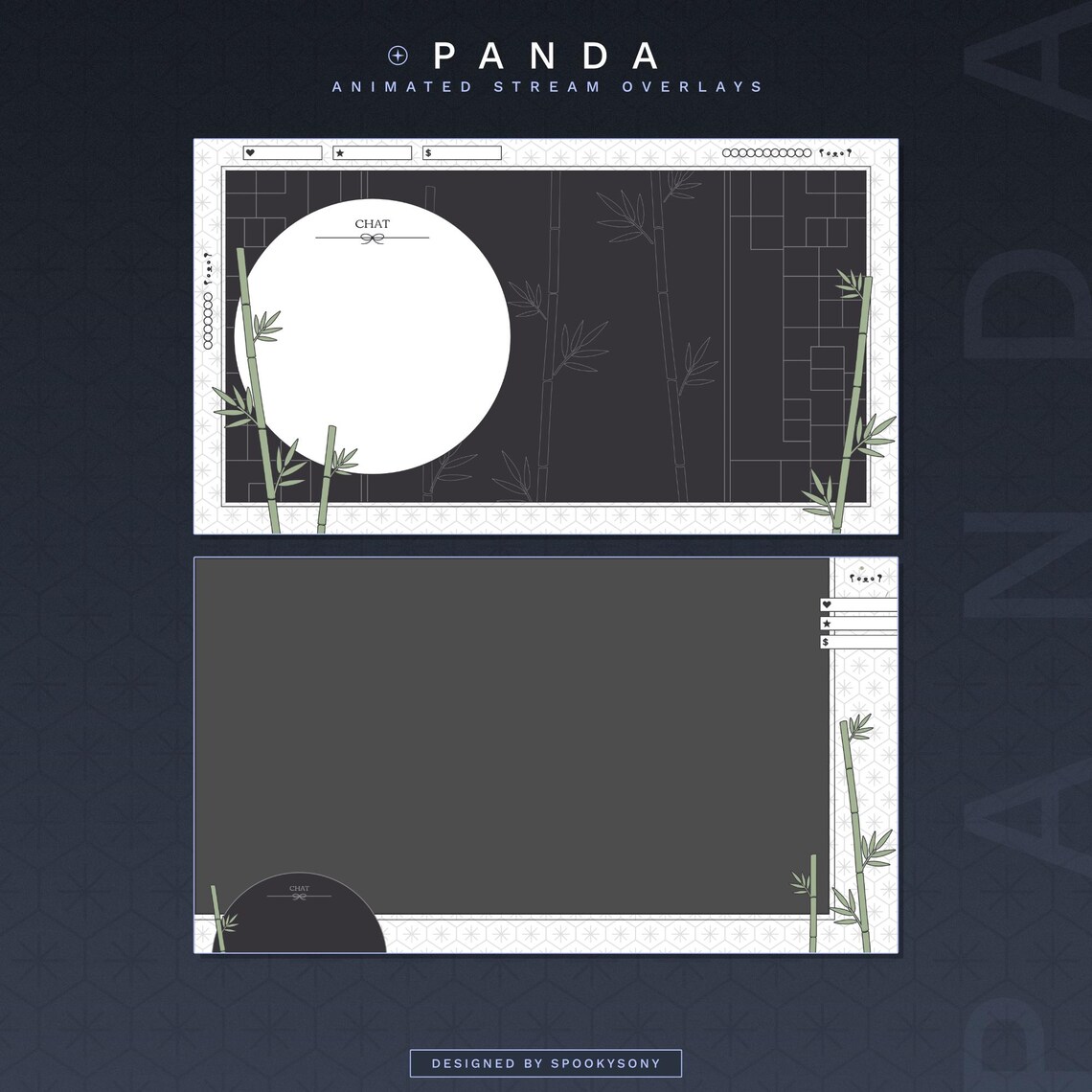 Panda Animated Stream Package | Gaming Chatting Overlays | Twitch ...