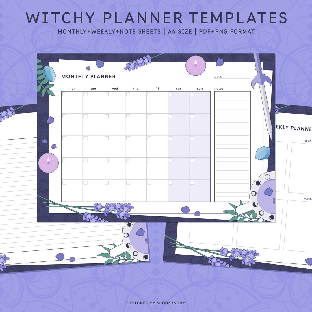 Cute Digital Planner Templates | Monthly Planner | Weekly Planner ...