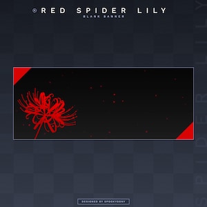 Red Spider Lily Animated Stream Package | Gaming Chatting Overlays ...