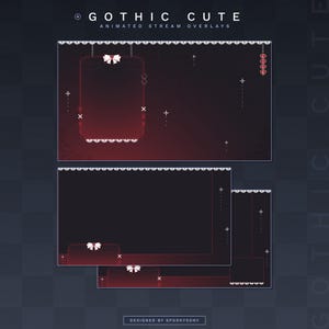 Gothic Cute Animated Stream Package | Gaming Chatting Overlays | Twitch Panels | Animated Alerts ...
