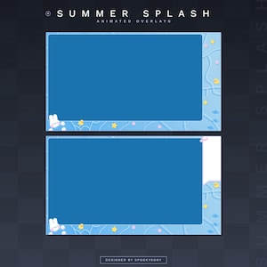 Summer Splash Animated Stream Overlays | Stream Scene | Blue Ocean ...