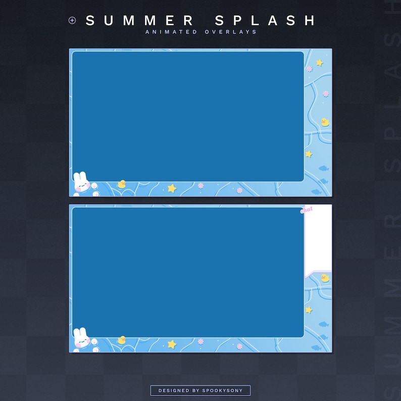 Summer Splash Animated Stream Overlays | Stream Scene | Blue Ocean ...
