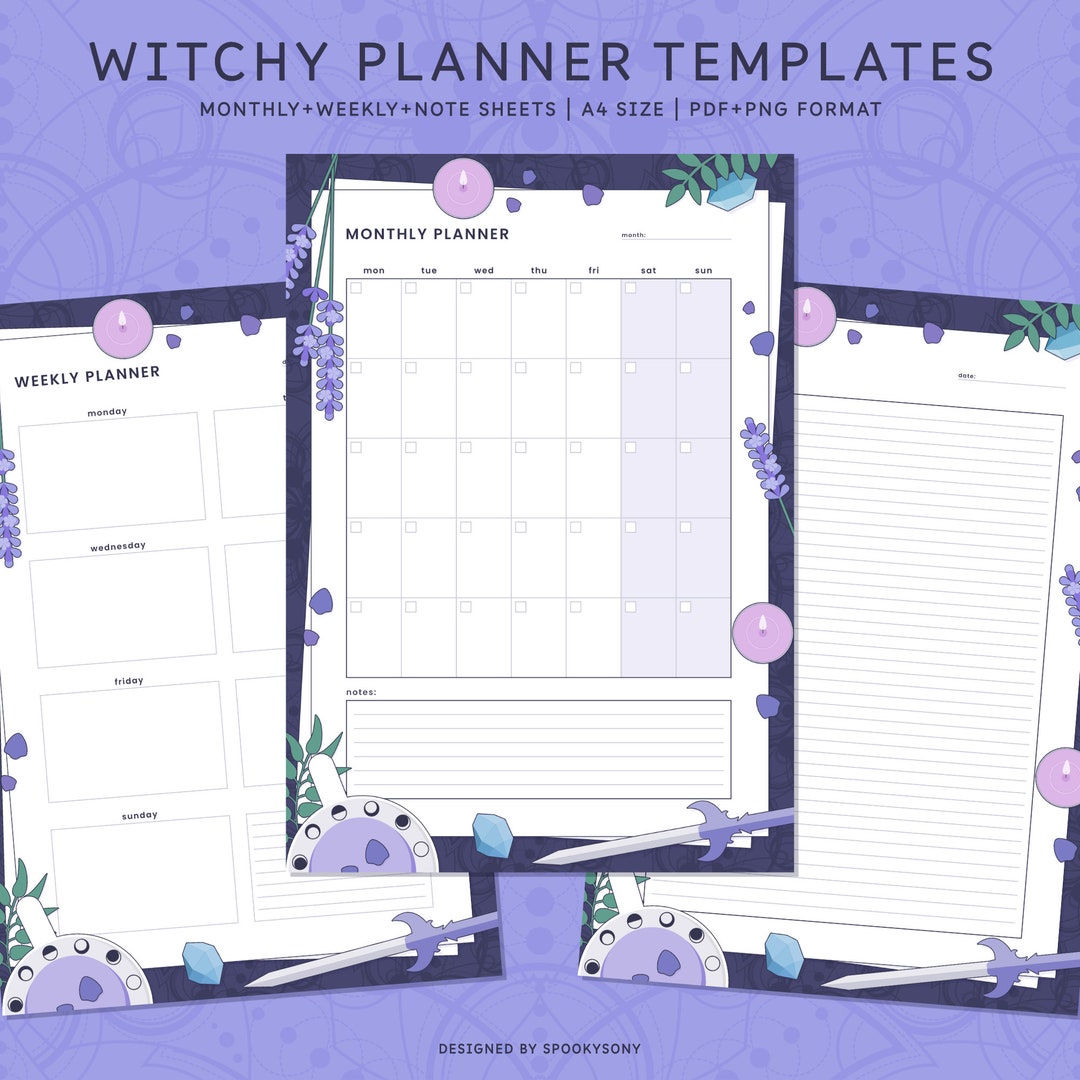 Cute Digital Planner Templates | Monthly Planner | Weekly Planner ...