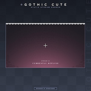 Gothic Cute Animated Stream Package | Gaming Chatting Overlays | Twitch Panels | Animated Alerts ...