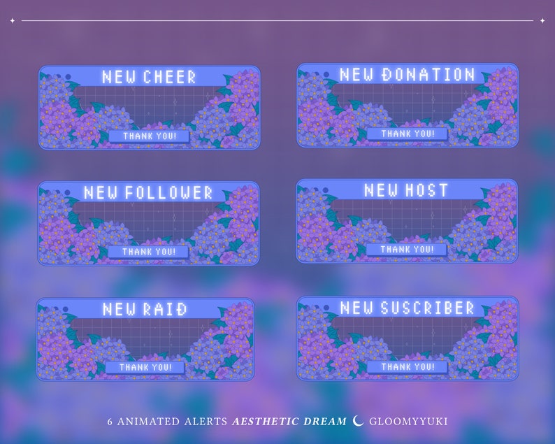 Aesthetic Dream Stream Package Animated Stream Overlay - Etsy Canada