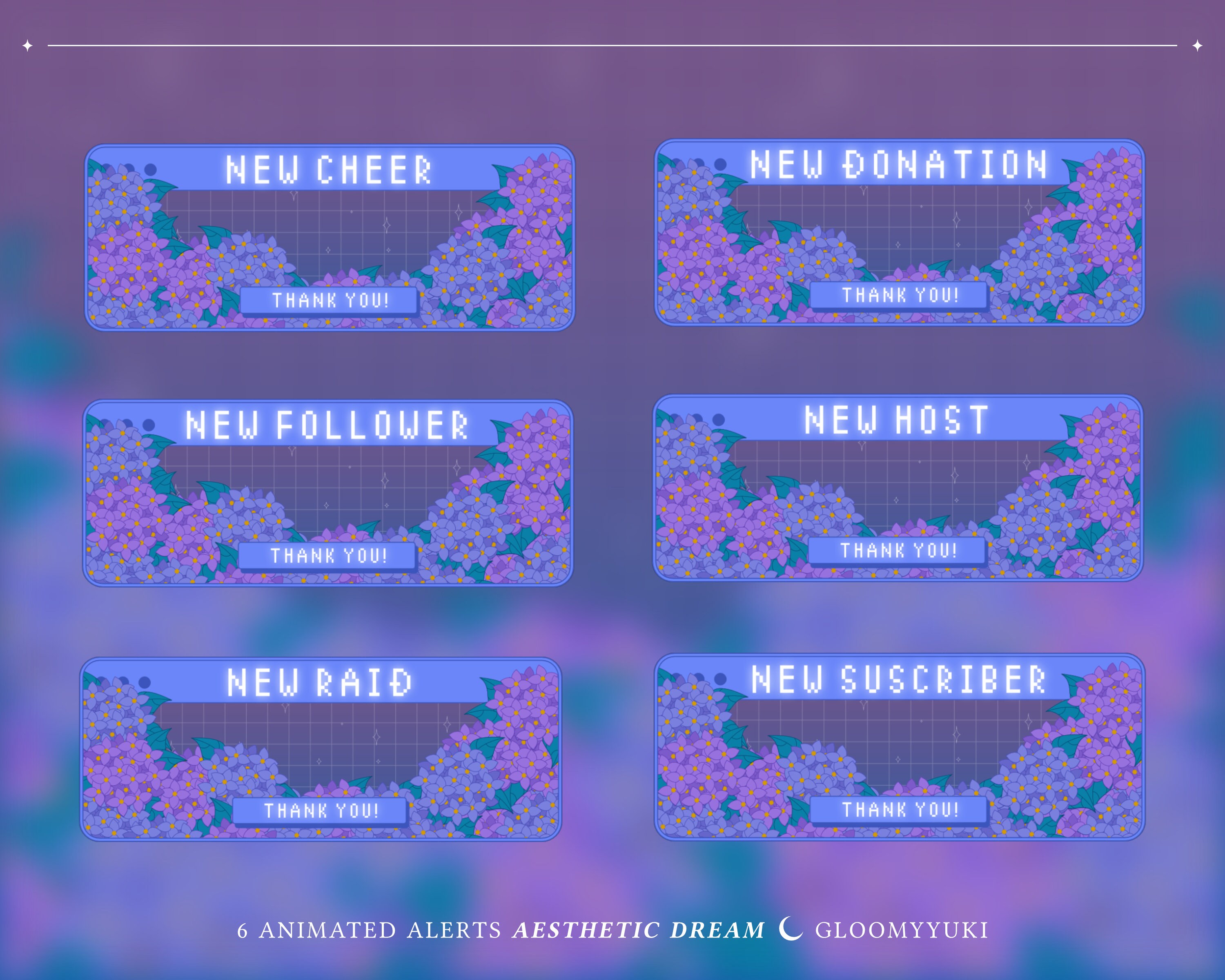Aesthetic Dream Stream Package Animated Stream Overlay - Etsy Canada