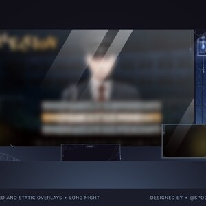 Long Night Animated Stream Package Gaming Chatting Overlays Twitch ...