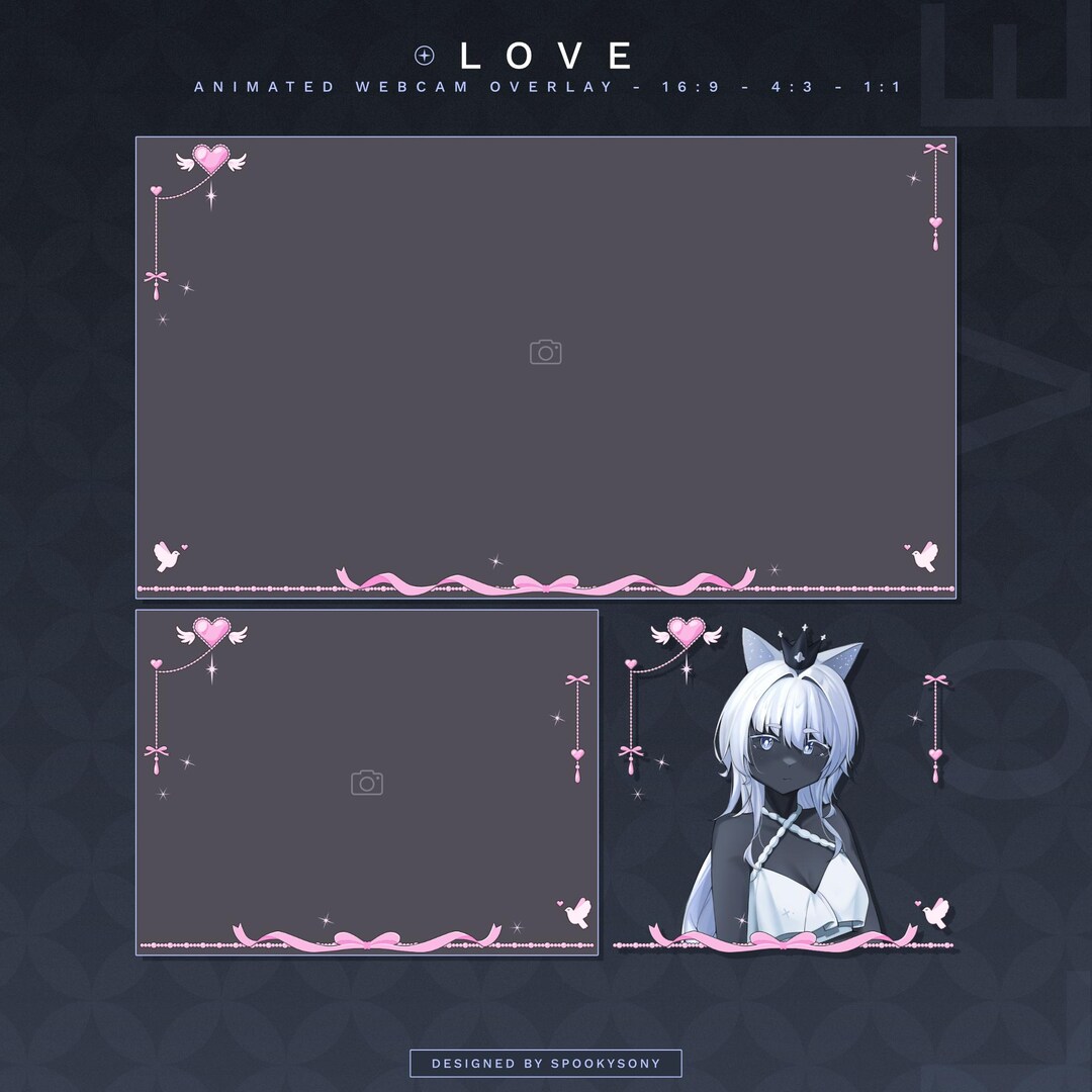 Animated Webcam Frames | Love Hearts | Gaming Chatting Overlays ...