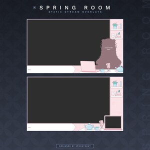 Spring Room Static Stream Package | Gaming Chatting Overlays | Twitch ...