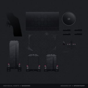 Shadows Animated Stream Package Gaming Chatting Overlays Twitch Panels Animated Alerts Gothic ...
