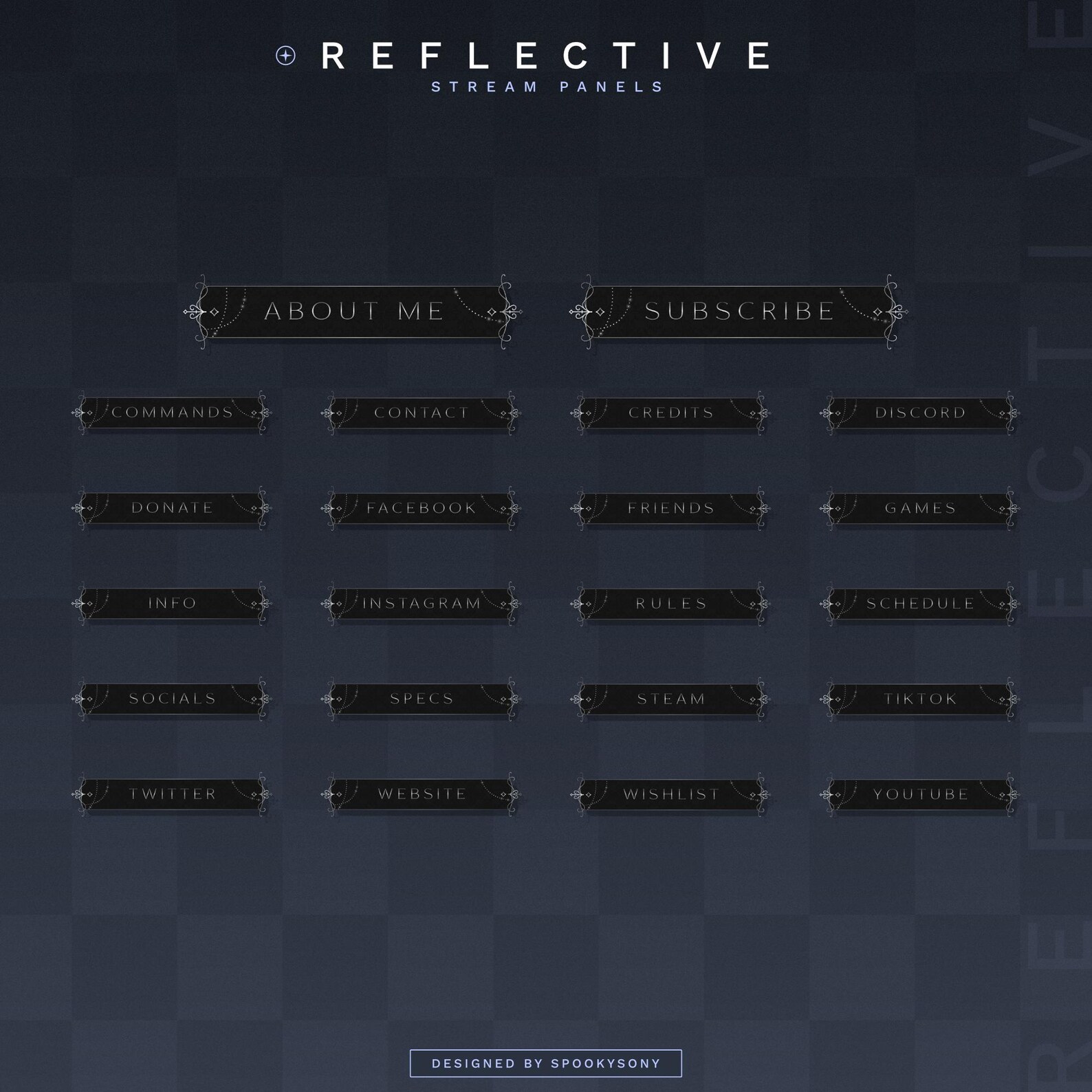 Reflective Animated Stream Package | Gaming Chatting Overlays | Twitch ...