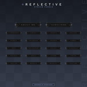 Reflective Animated Stream Package | Gaming Chatting Overlays | Twitch ...