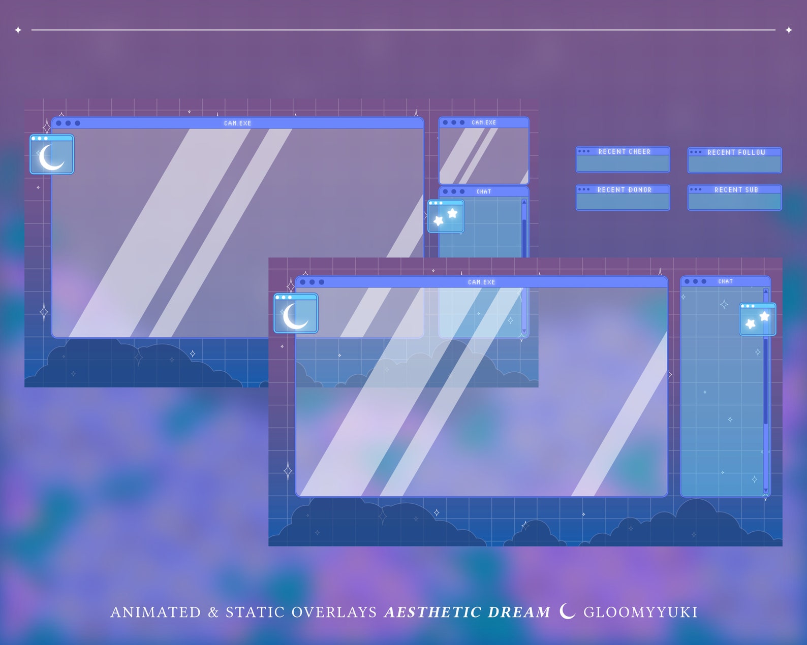 Aesthetic Dream Stream Package Animated Stream Overlay - Etsy Canada