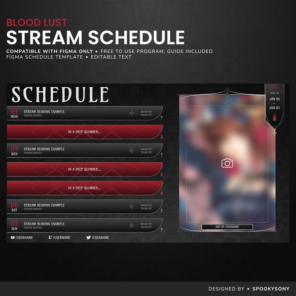 Weekly Schedule - Etsy