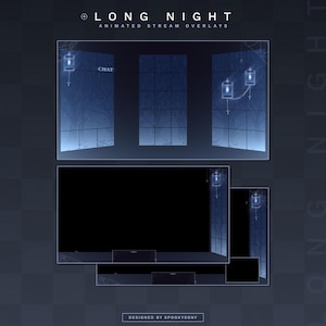 Long Night Animated Stream Package | Gaming Chatting Overlays | Twitch ...