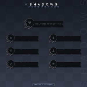 Shadows Animated Stream Package | Gaming Chatting Overlays | Twitch ...